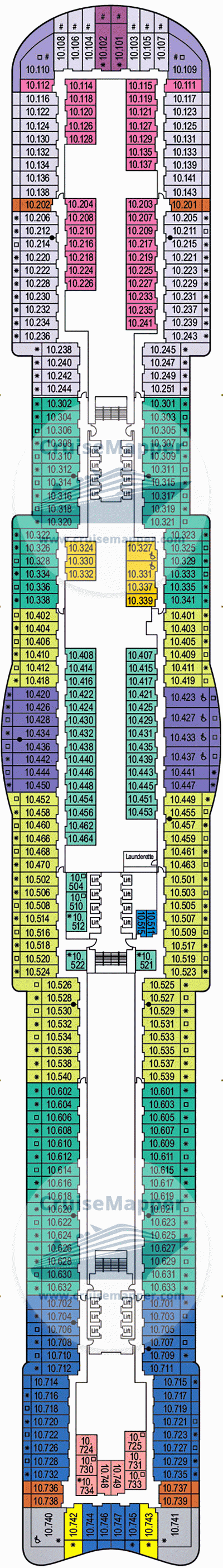 Arvia Deck 10 Plan CruiseMapper