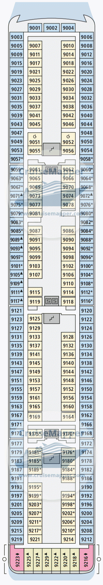 Ambition Deck 9 Plan CruiseMapper Ambition Deck 9 Plan CruiseMapper