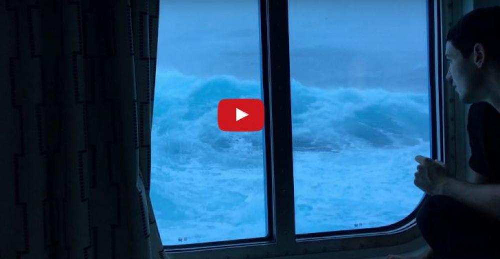 Inside Cruise Ship During Storm