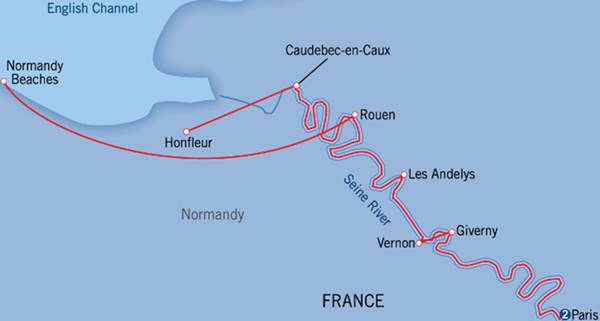 Seine River Physical Map